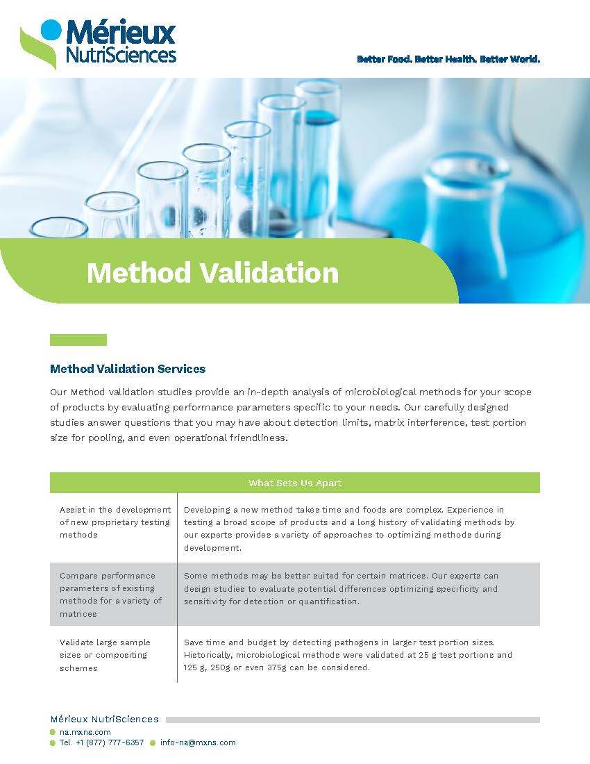 Validation Studies - Mérieux NutriSciences (MxNS)